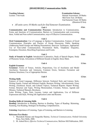 Revised first year-syllabus | PDF
