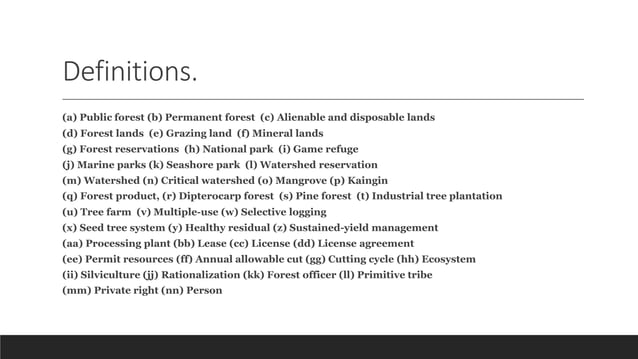 REVISED FORESTRY CODE (PD No) final.pptx