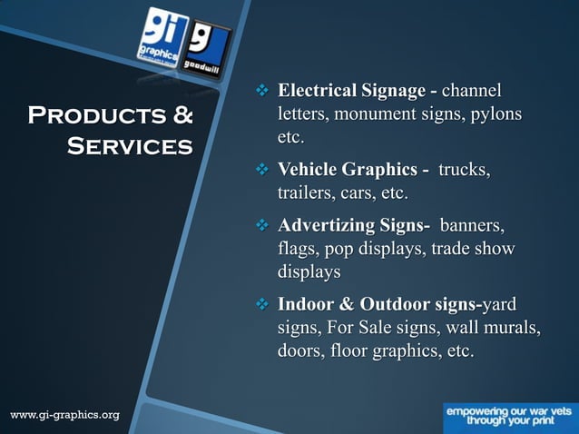 Gi Graphics-Empowering our Vets through your Print-Print with a Purpose ...