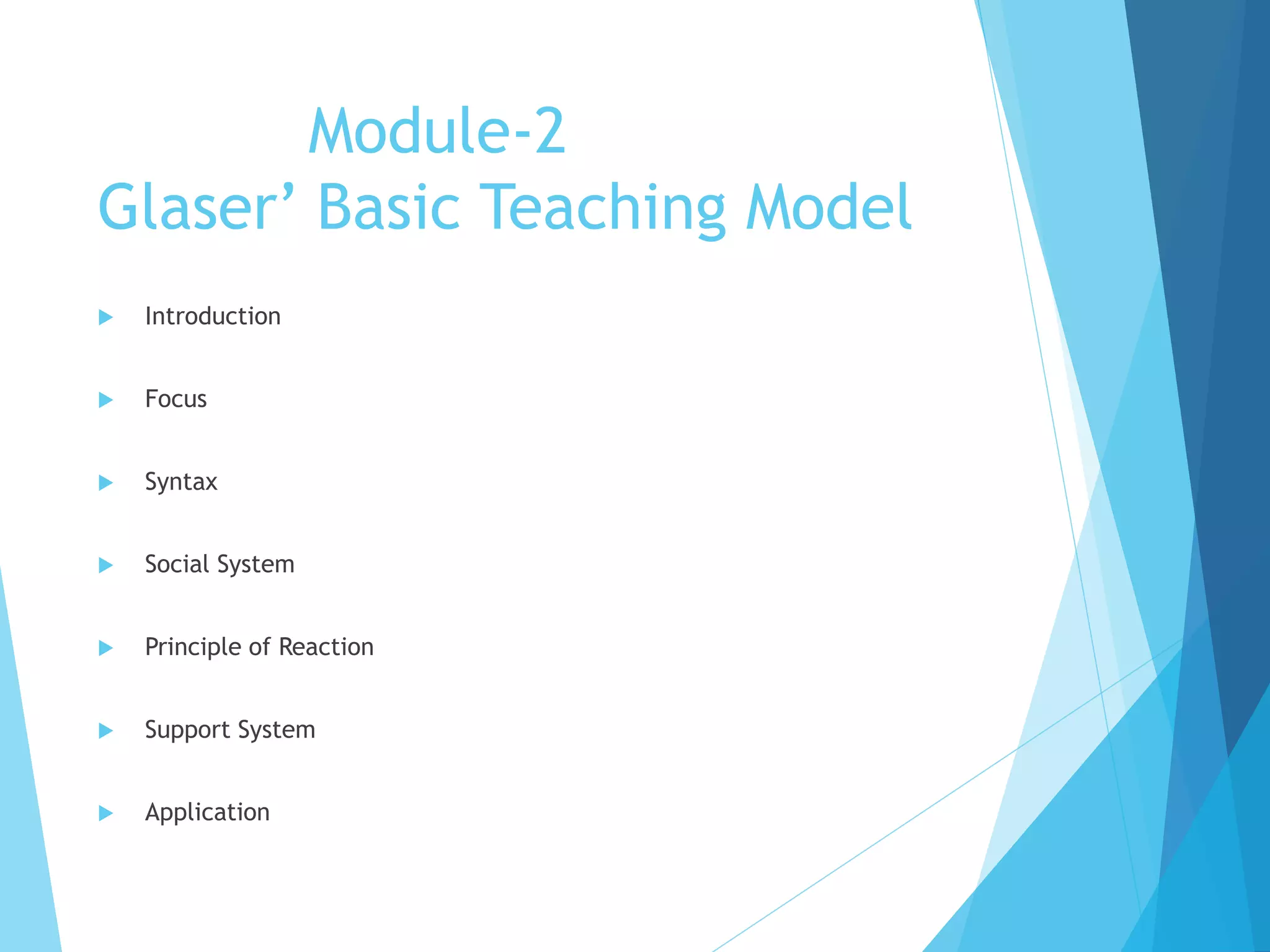 Revised glaser teaching model | PPTX