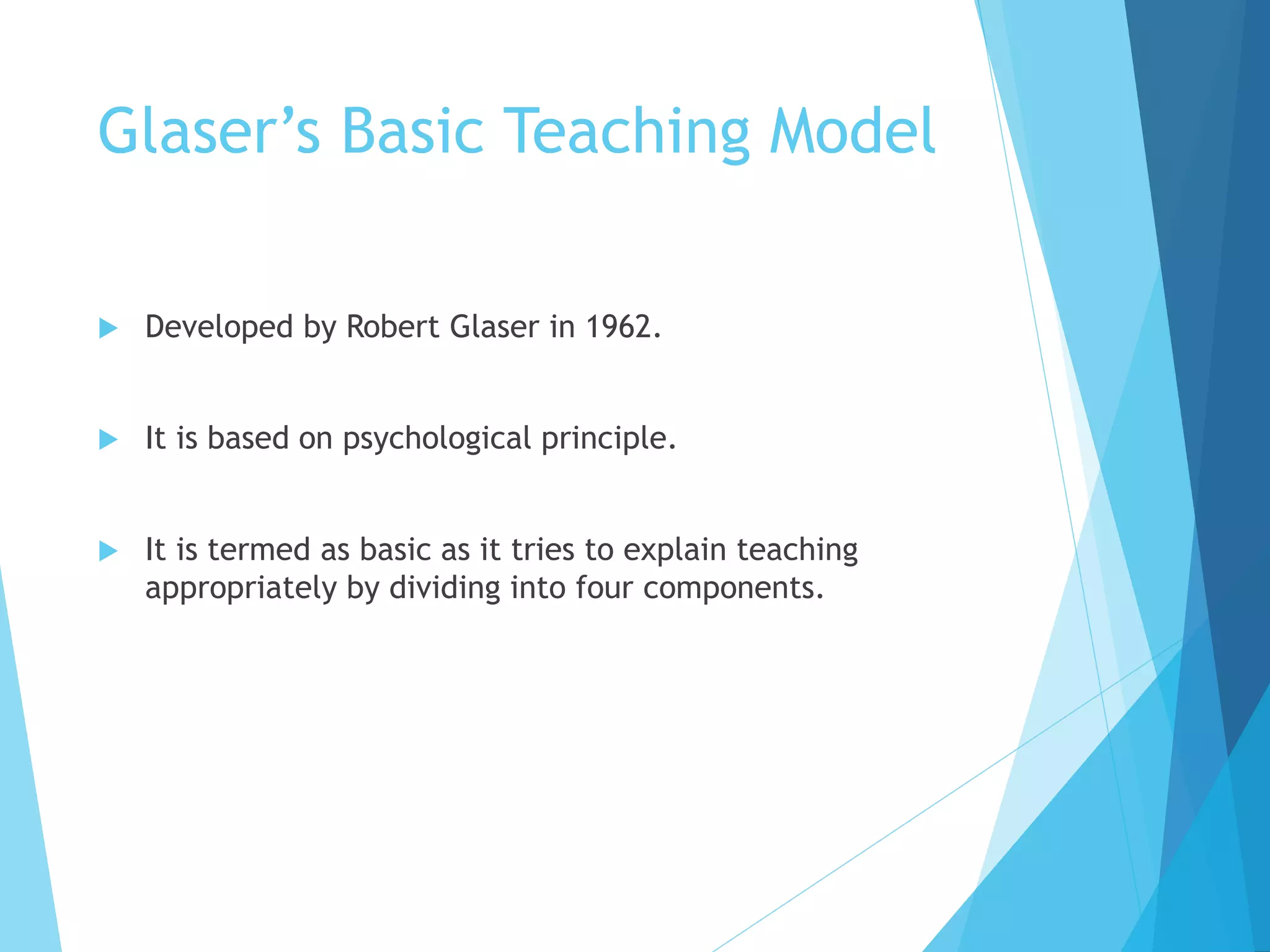 Revised glaser teaching model | PPTX