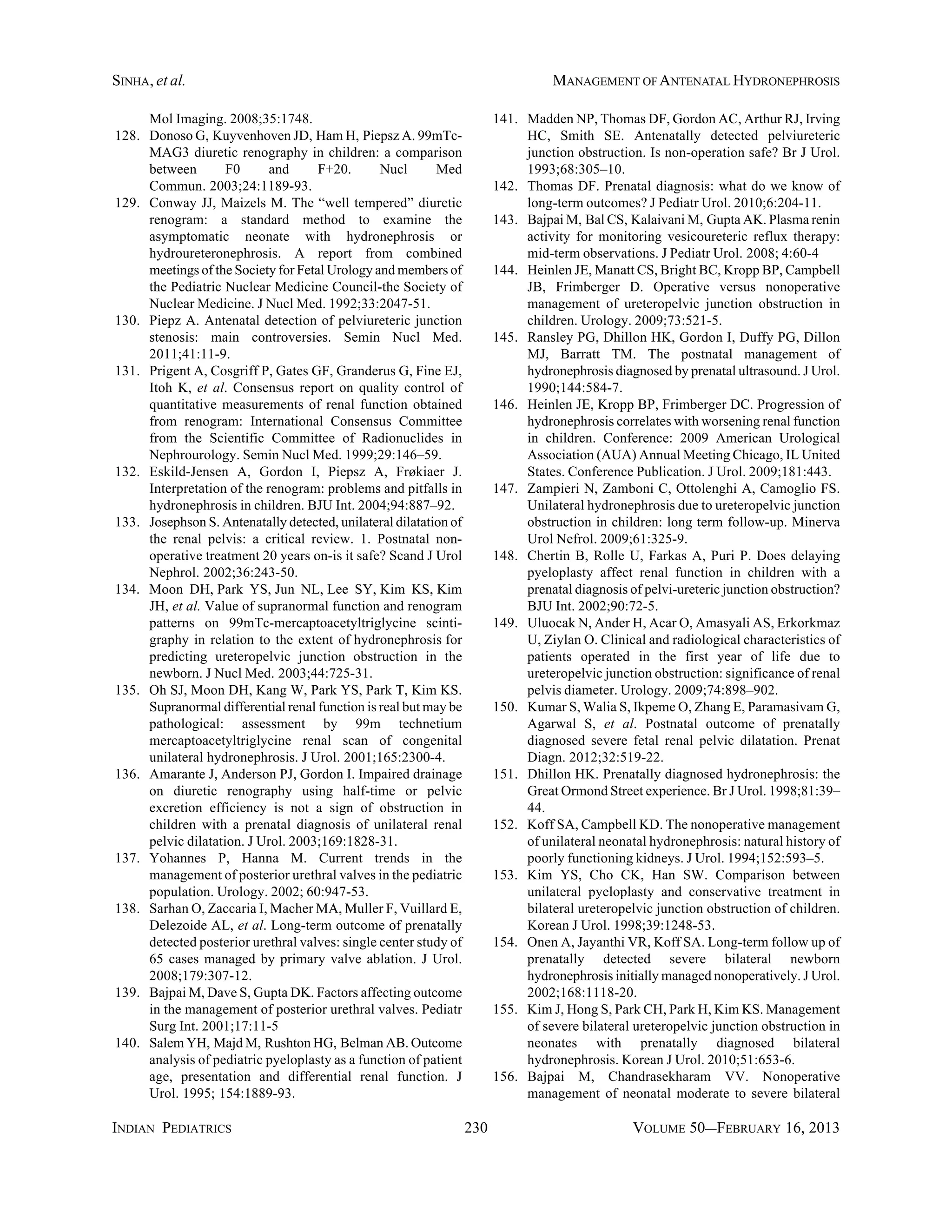 Revised guidelines for management of antenatal hydronephrosis feb 2013 ...