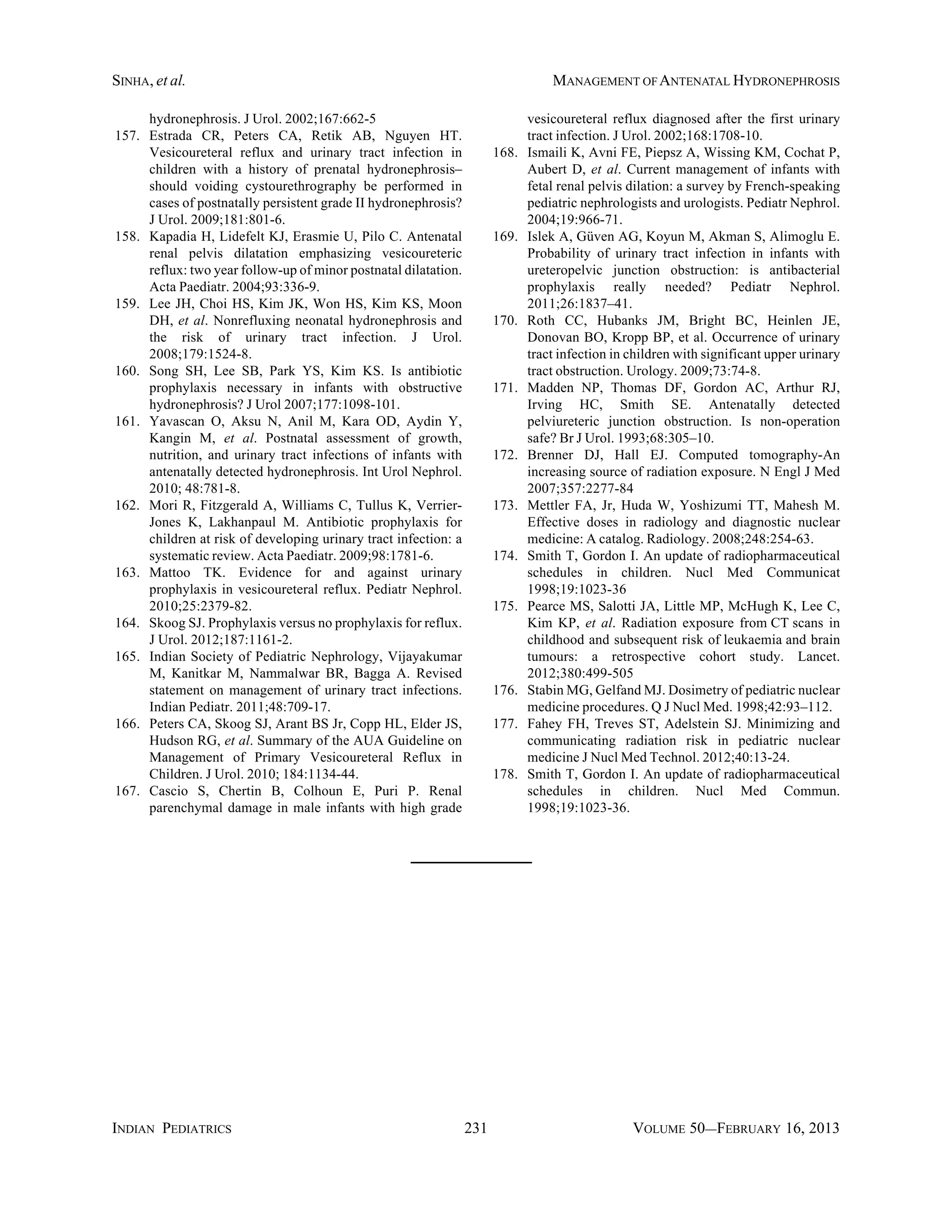 Revised guidelines for management of antenatal hydronephrosis feb 2013 ...