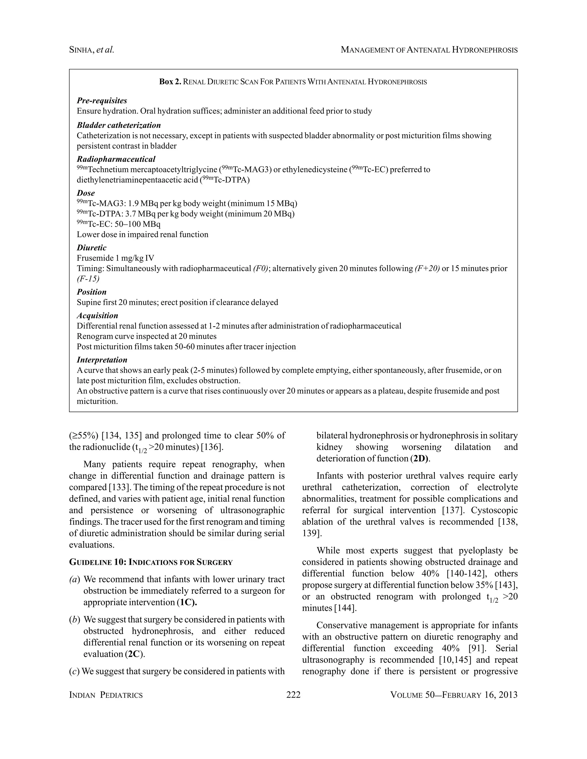 Revised guidelines for management of antenatal hydronephrosis feb 2013 ...