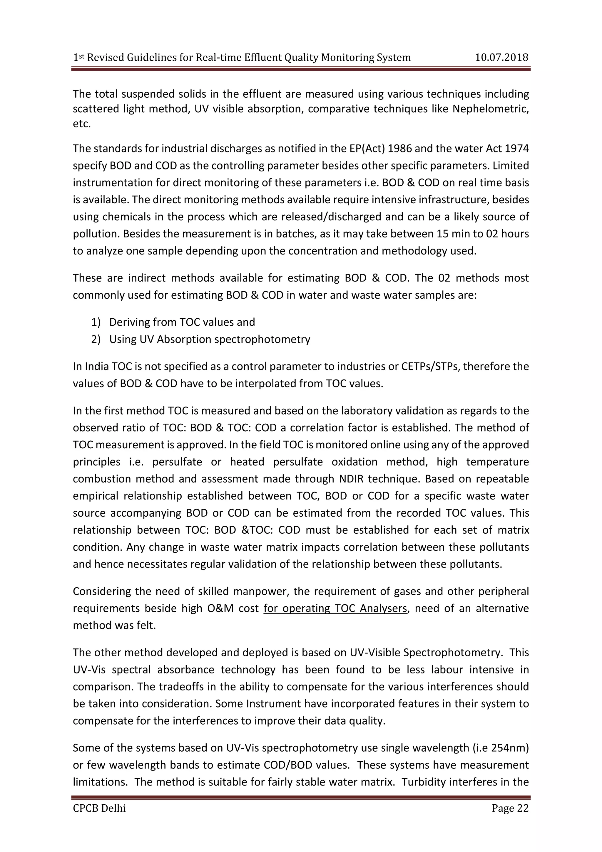 Revised Guidelines for Real-time Effluent Quality Monitoring System ...