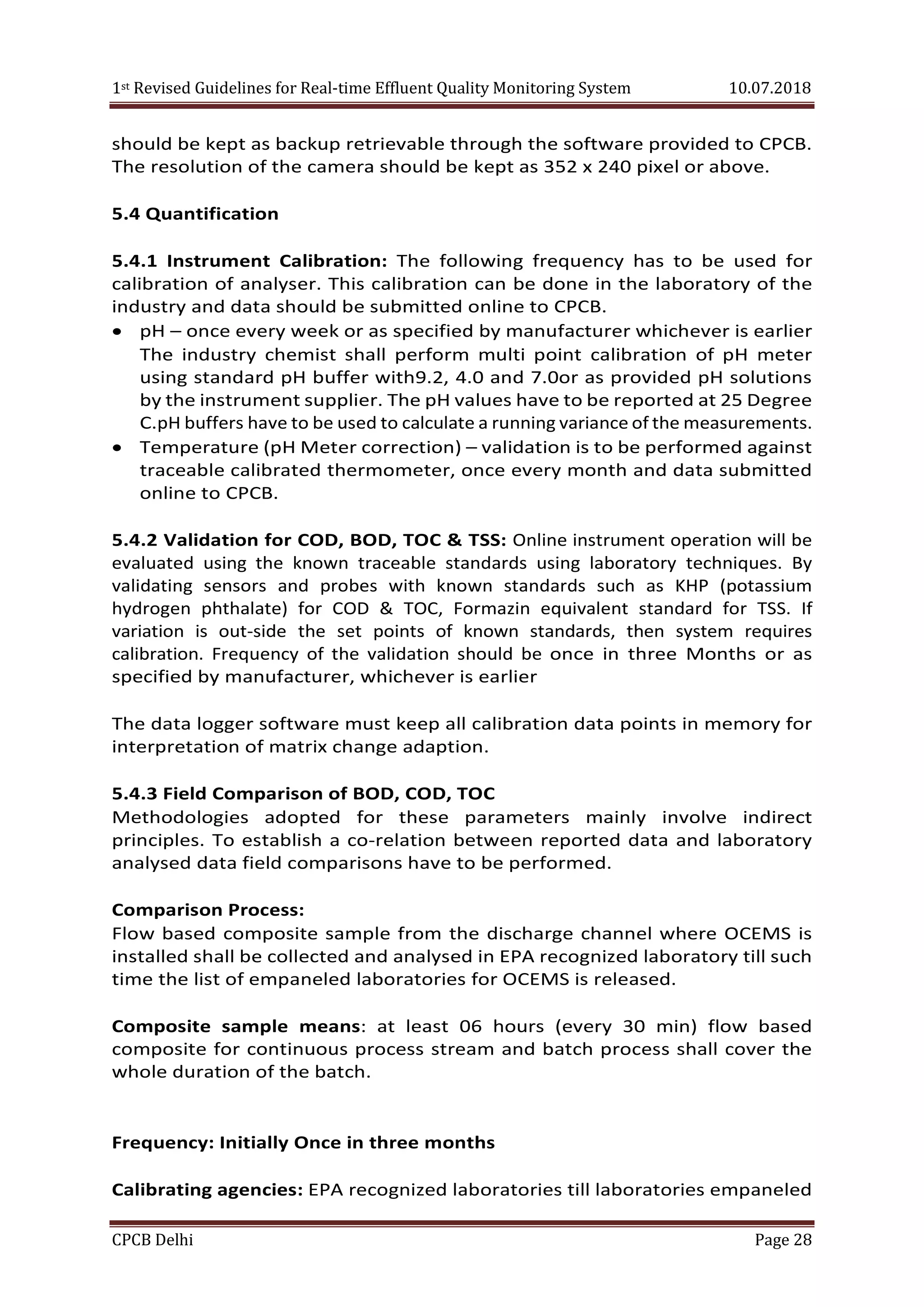 Revised Guidelines for Real-time Effluent Quality Monitoring System ...