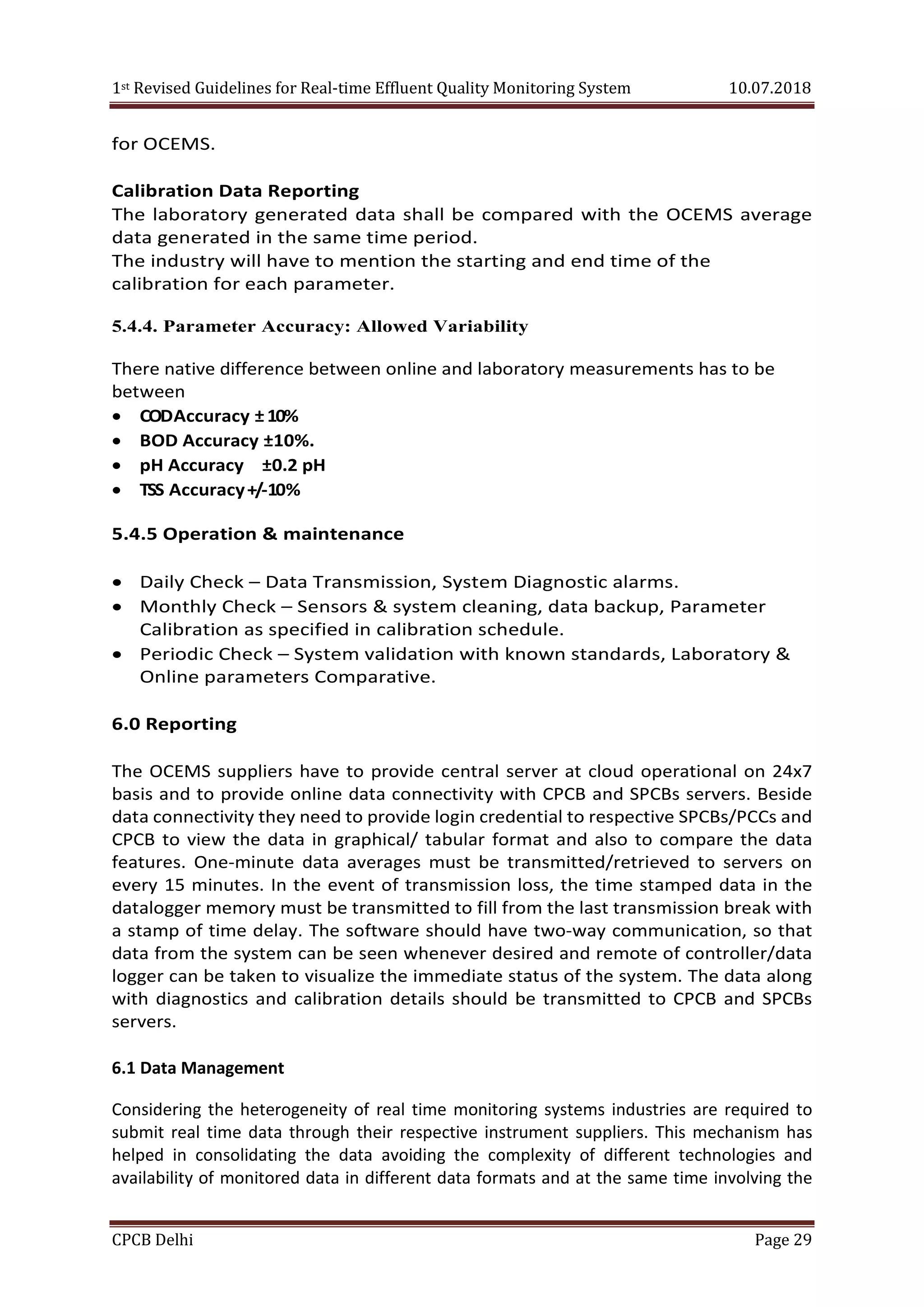 Revised Guidelines for Real-time Effluent Quality Monitoring System ...