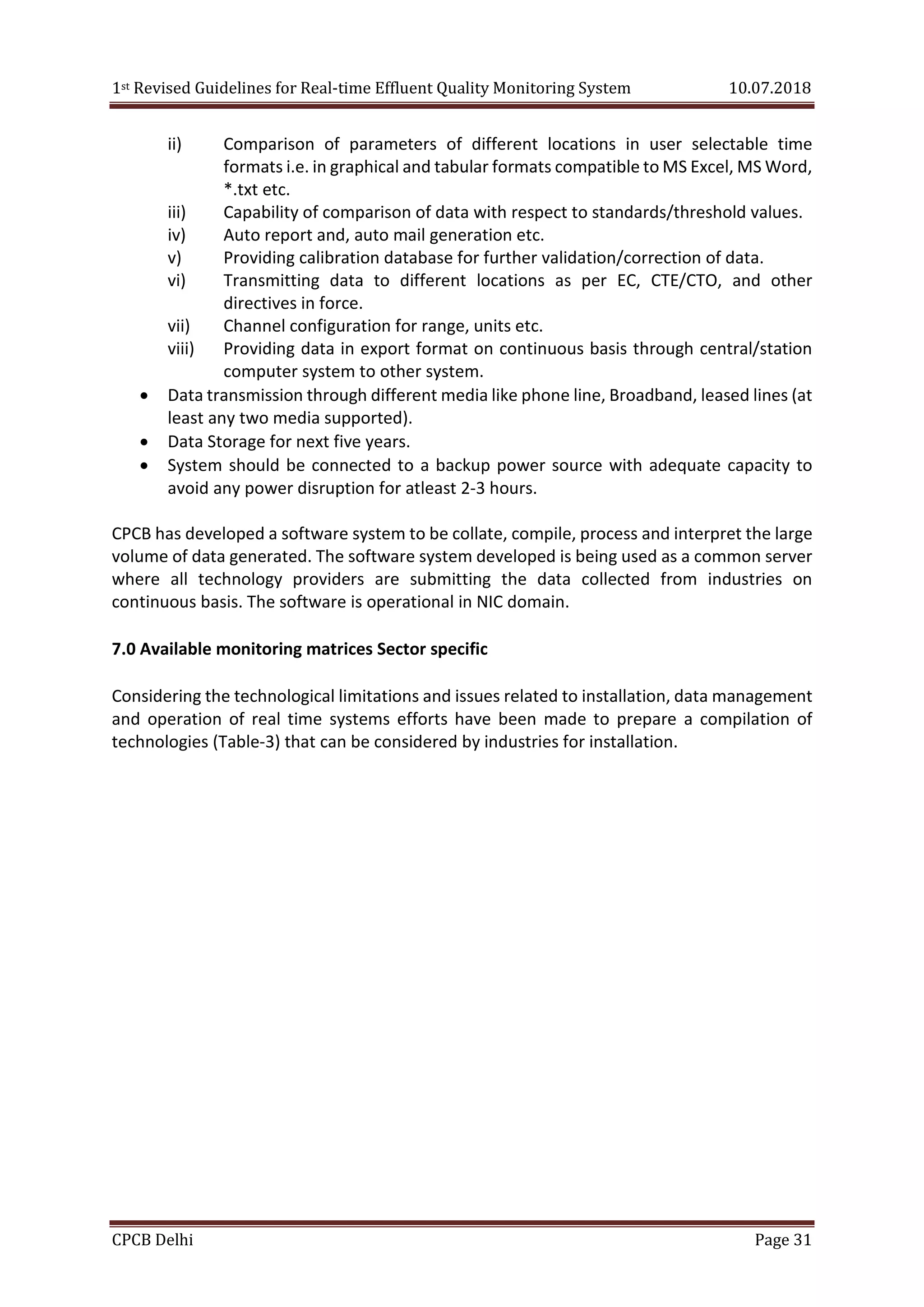 Revised Guidelines for Real-time Effluent Quality Monitoring System ...