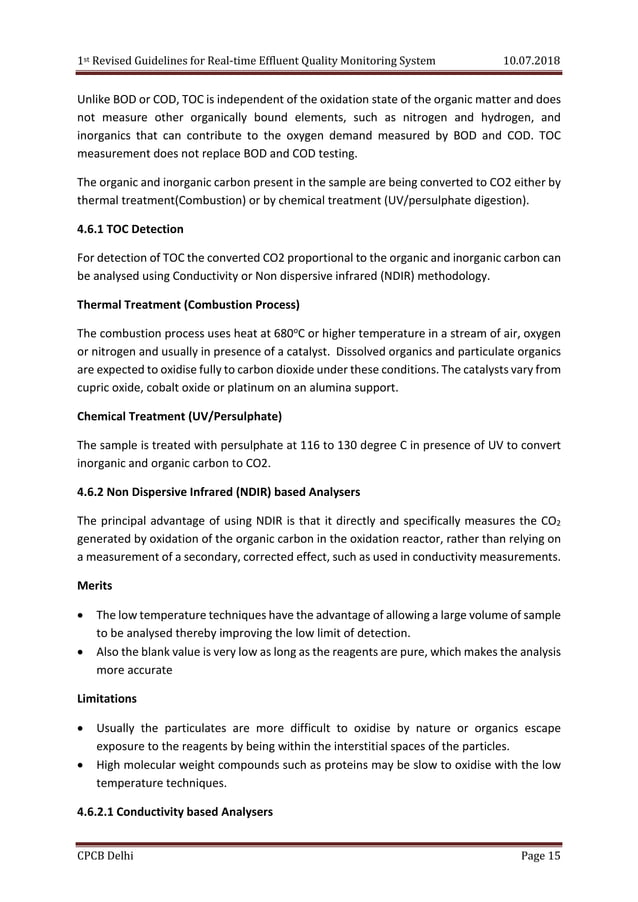 Revised Guidelines for Real-time Effluent Quality Monitoring System ...
