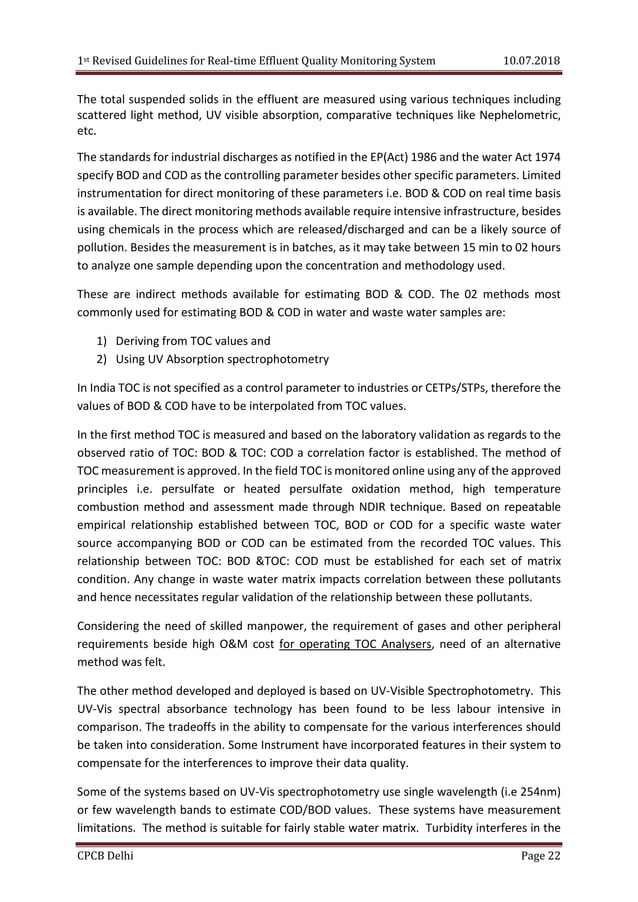 Revised Guidelines for Real-time Effluent Quality Monitoring System ...