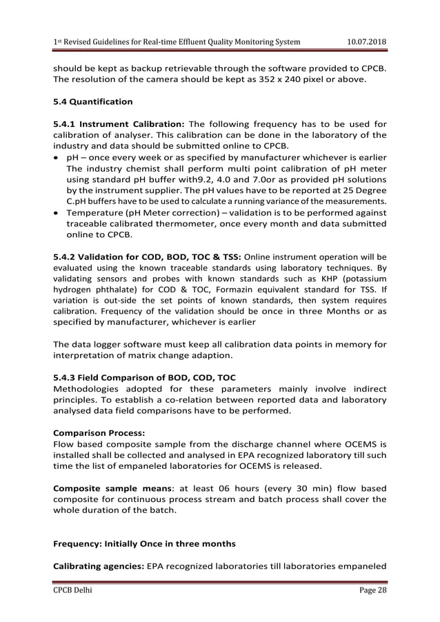 Revised Guidelines for Real-time Effluent Quality Monitoring System ...