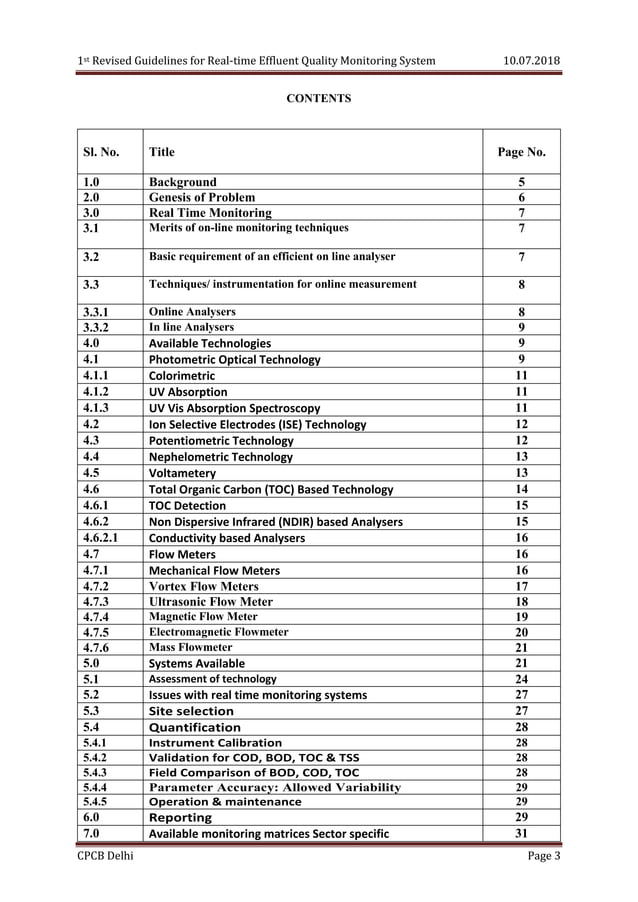 Revised Guidelines for Real-time Effluent Quality Monitoring System ...