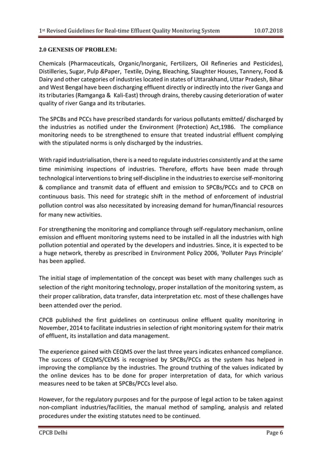 Revised Guidelines for Real-time Effluent Quality Monitoring System ...