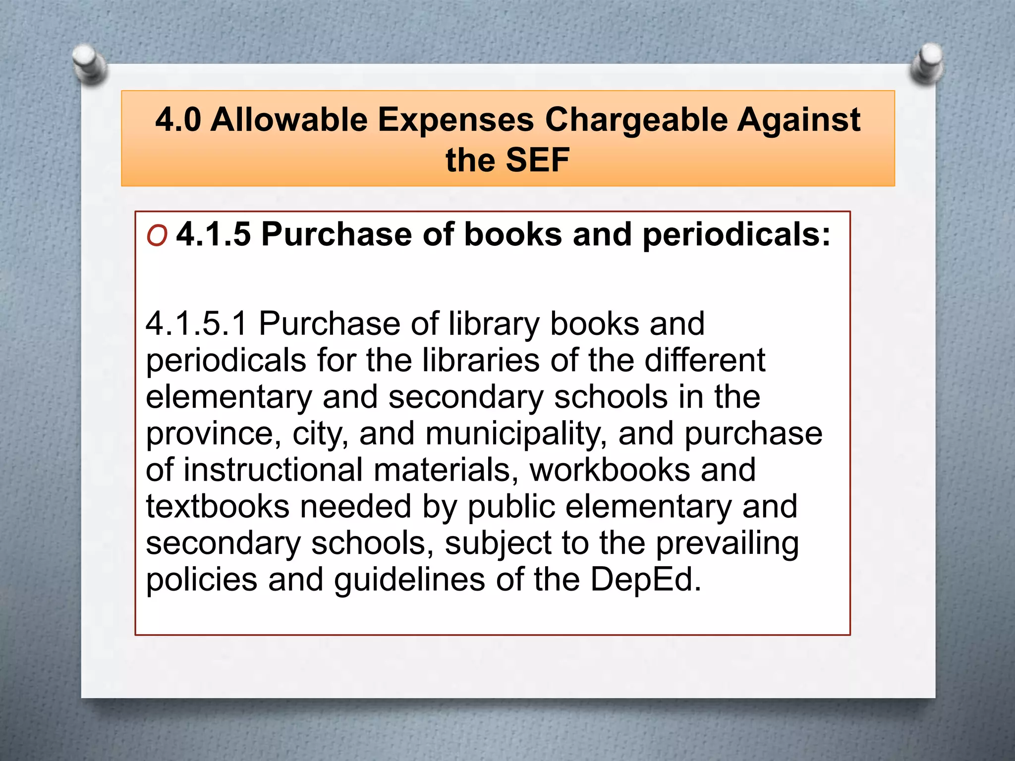 Revised guidelines on the use of the Special Education Fund | PPTX