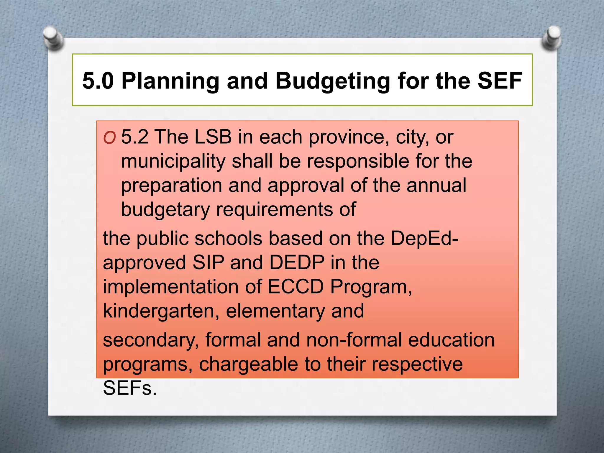 Revised guidelines on the use of the Special Education Fund | PPTX