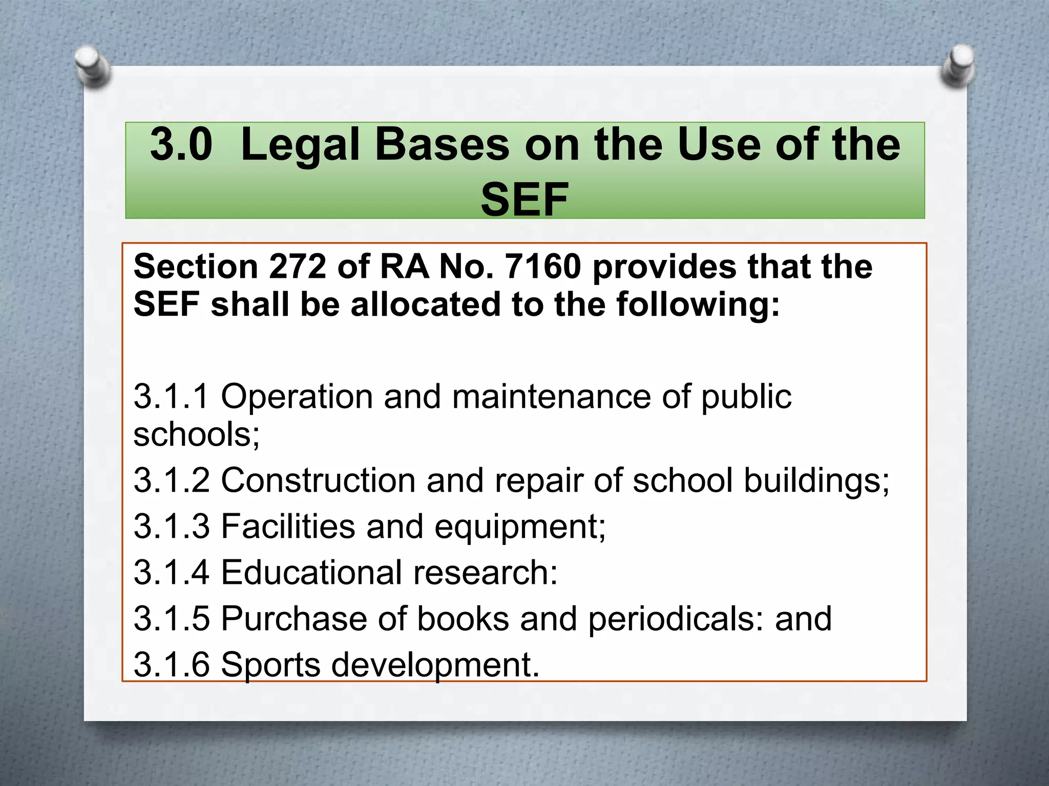 Revised guidelines on the use of the Special Education Fund | PPTX