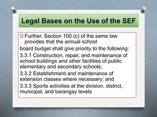 Revised guidelines on the use of the Special Education Fund | PPTX