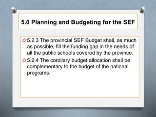 Revised guidelines on the use of the Special Education Fund | PPTX