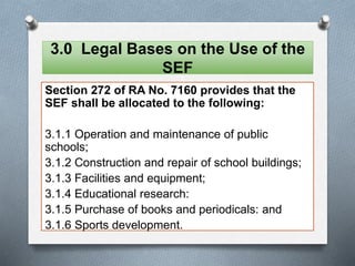 Revised guidelines on the use of the Special Education Fund | PPTX