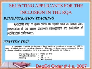 Revised hiring guidelines for teacher i positions | PPTX