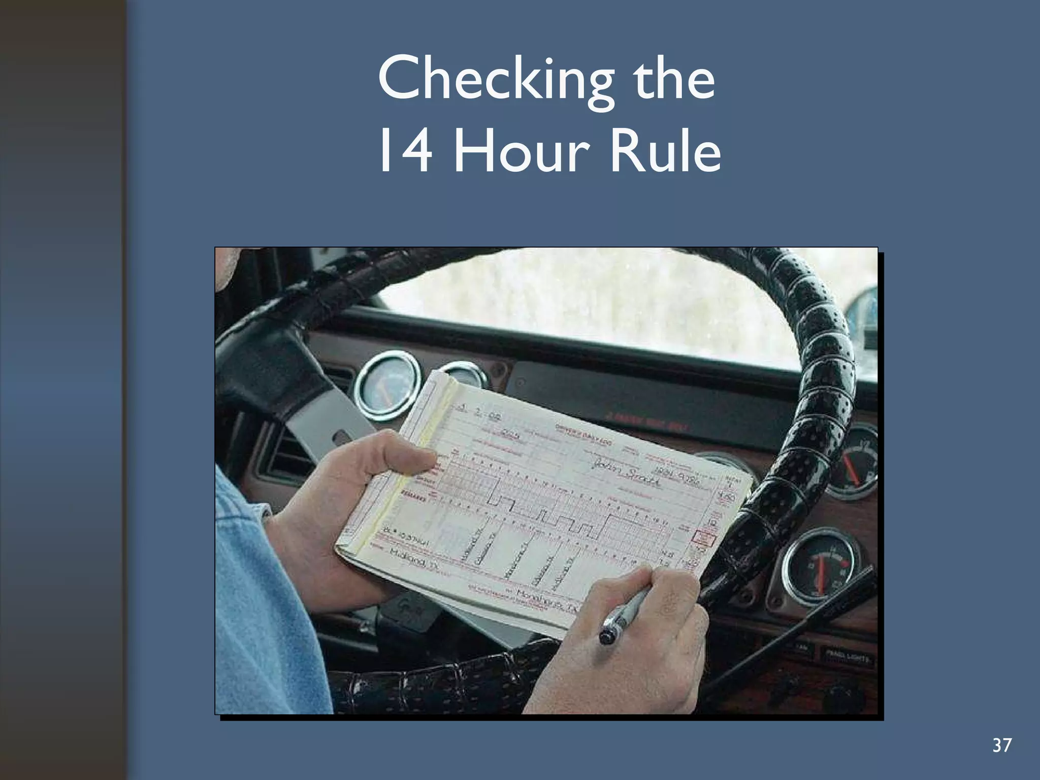 Revised Hours Of Service Training For Drivers | PPT