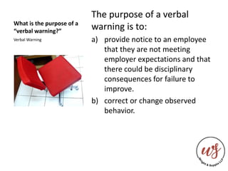 How to Deliver a Verbal Warning | PPT