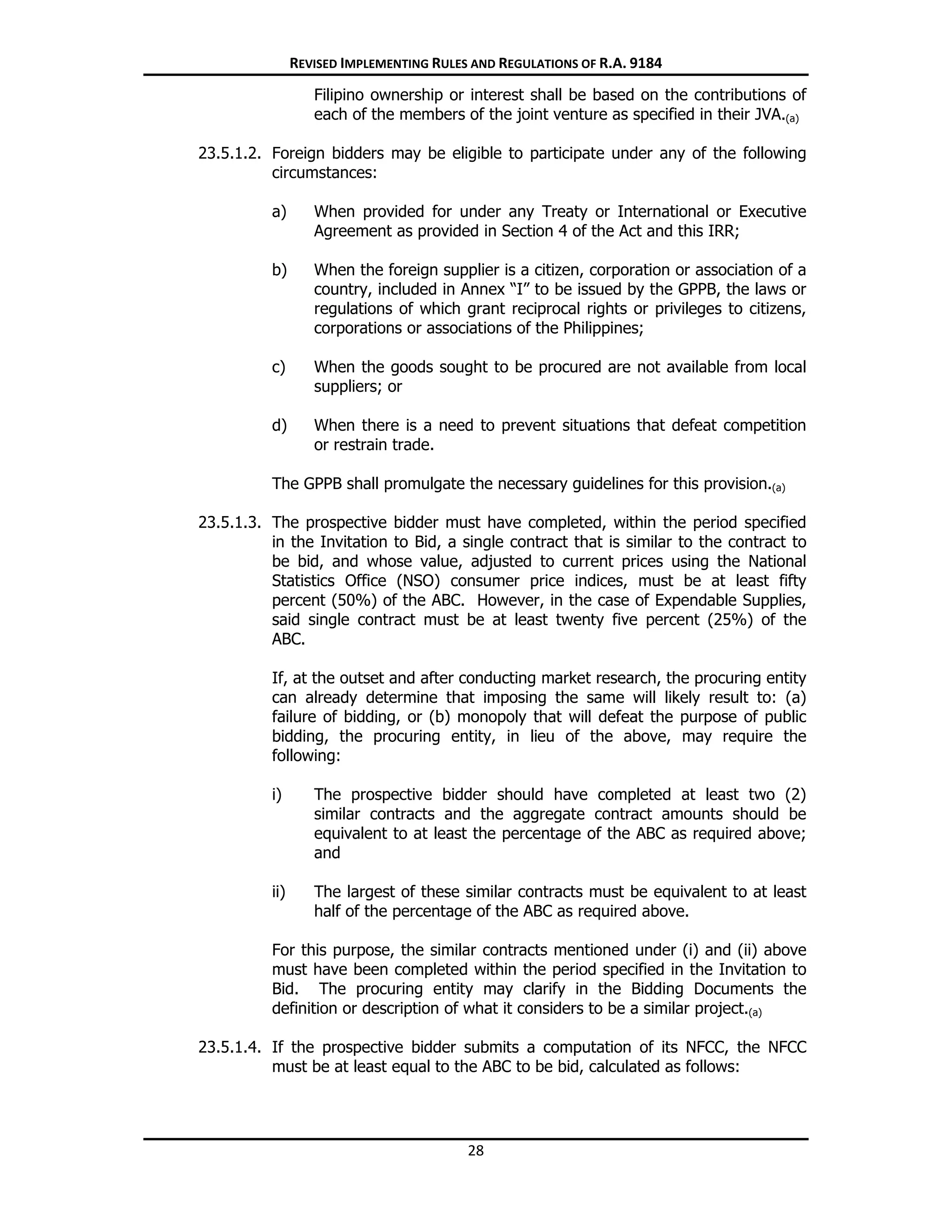 Revised irr.ra9184 2009 | PDF