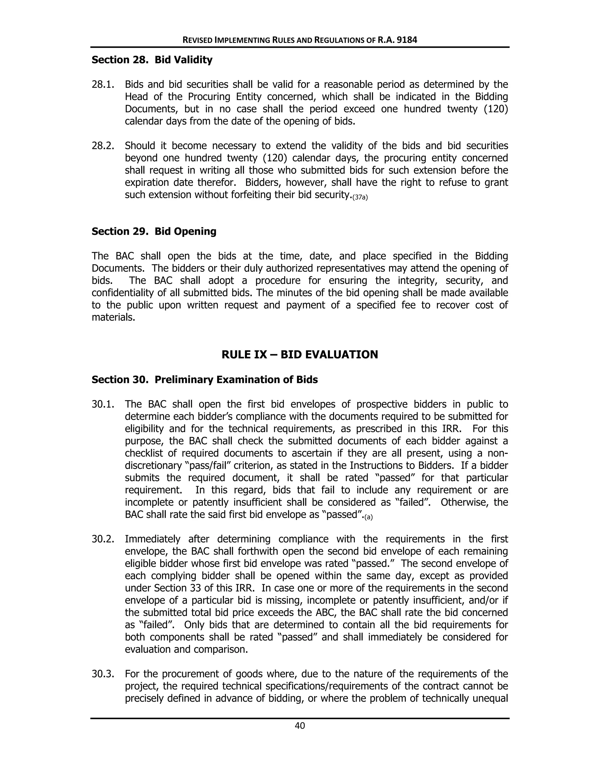 Revised irr.ra9184 2009 | PDF