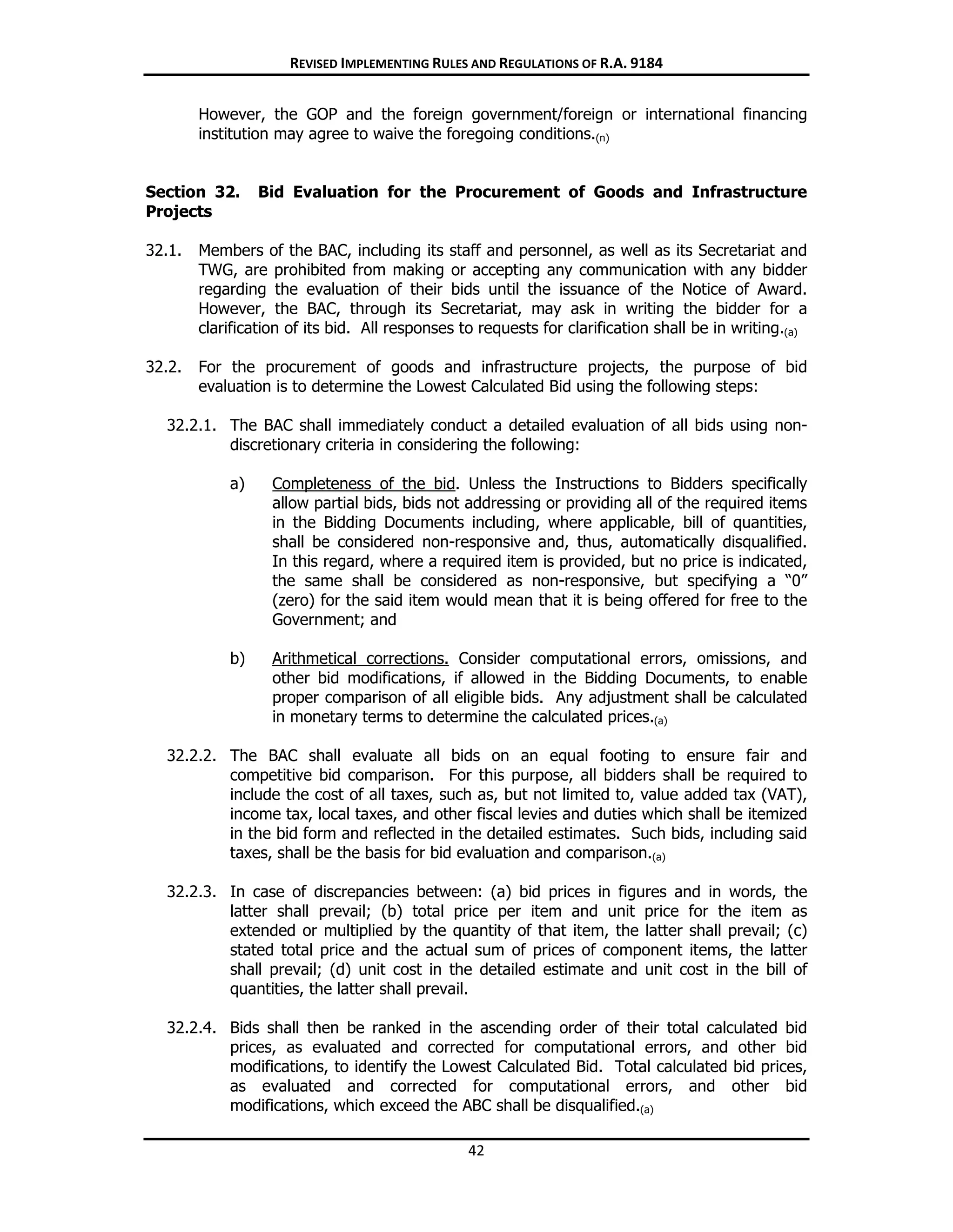 Revised irr.ra9184 2009 | PDF