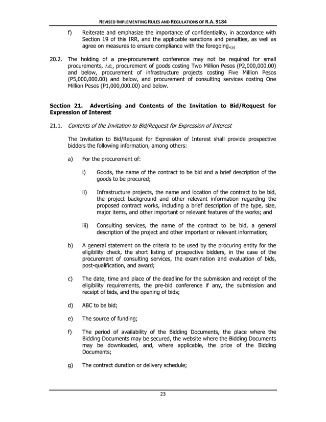 Revised irr.ra9184 2009 | PDF