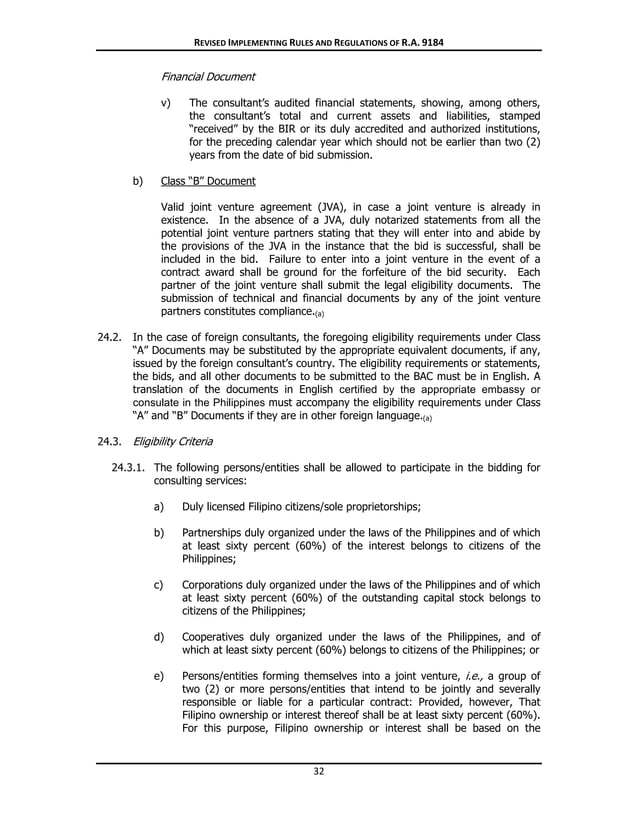 Revised irr.ra9184 2009 | PDF