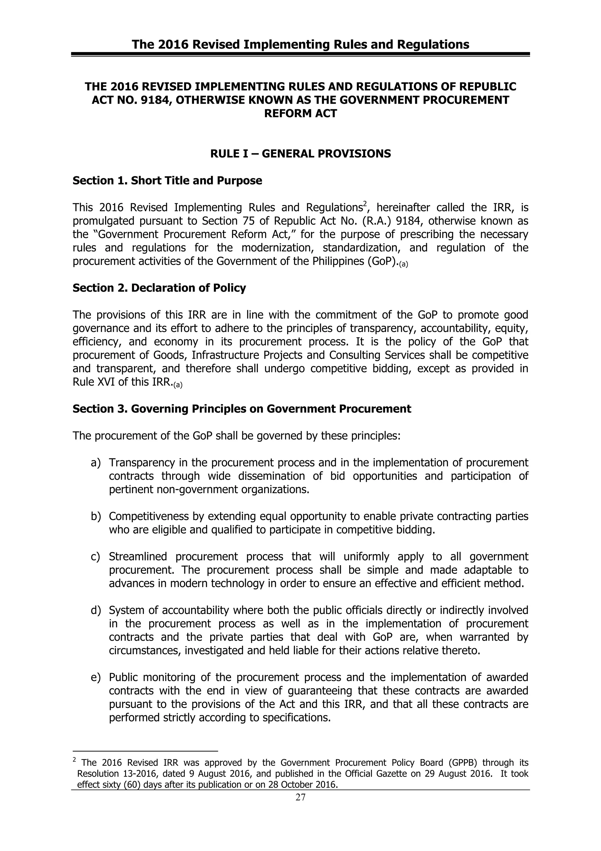 2016 RA 9184 REVISED | PDF