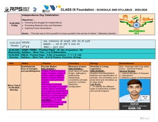 REVISED – IX-FOUNDATION SYLLABUS & SCHEDULE - | PDF