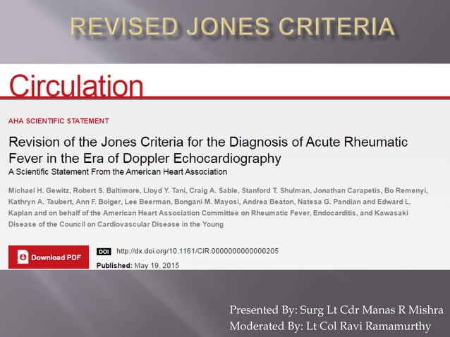 Revised jones criteria | PPTX