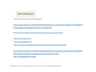 LEADERSHIP AND PROJECT MANAGEMENT | PPTX