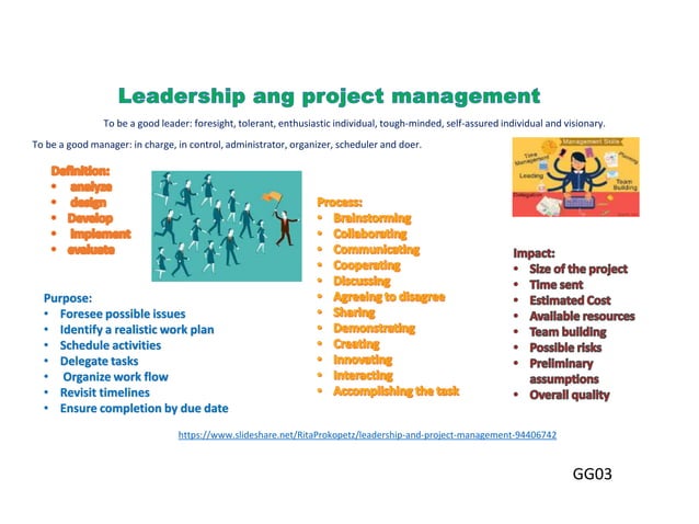 LEADERSHIP AND PROJECT MANAGEMENT | PPTX | Business | Business and Finance