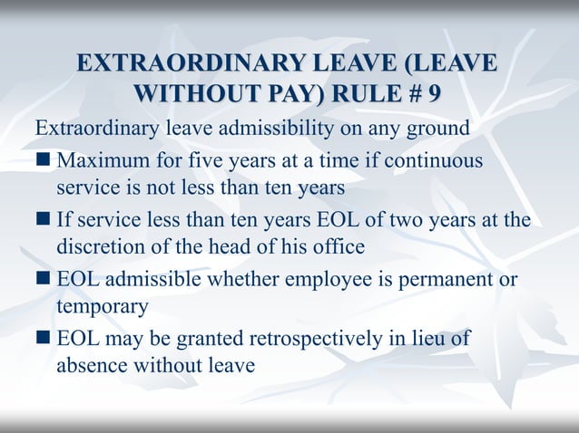 Revised Leave Rules 1980.ppt | Medical Health