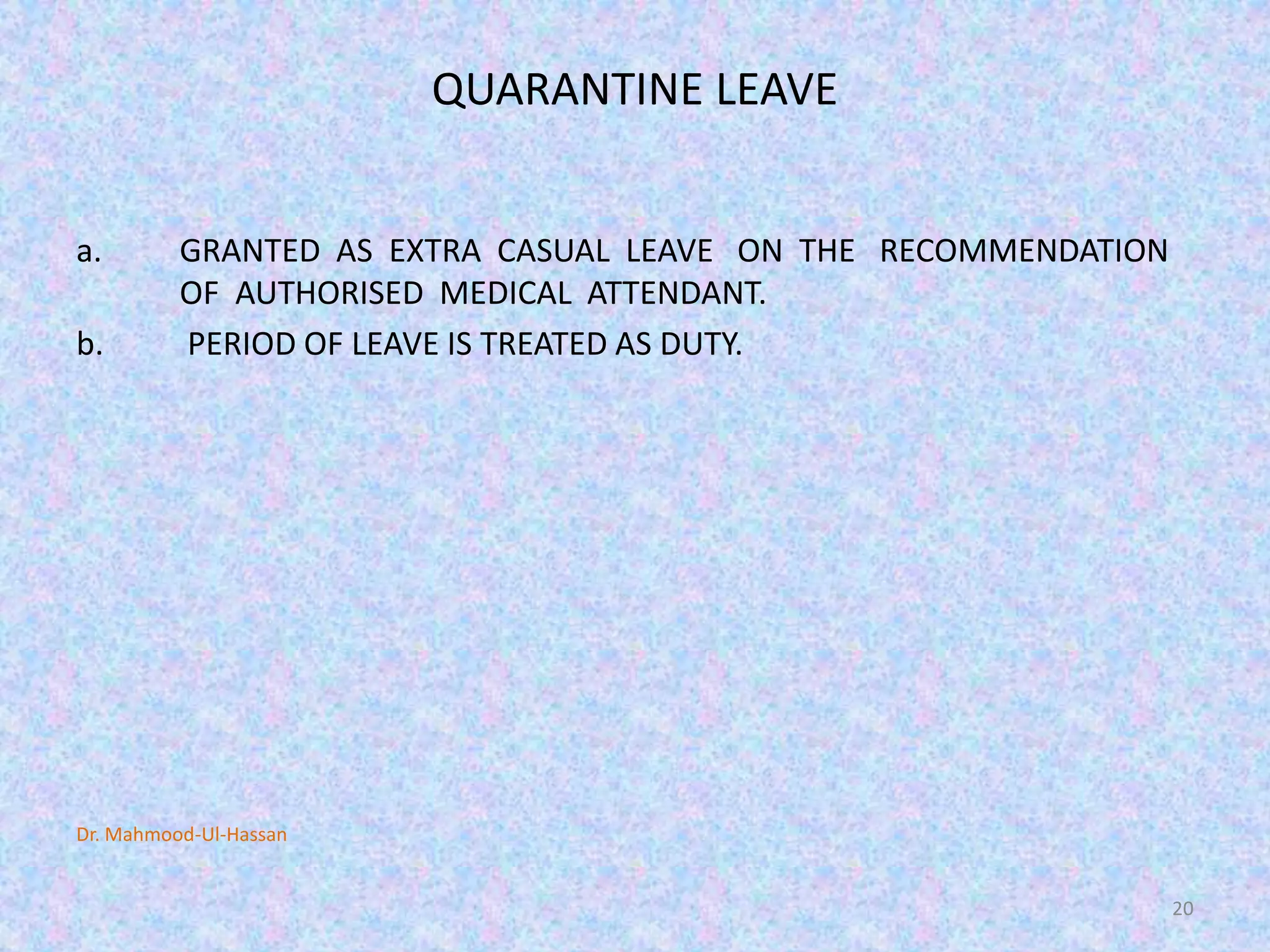 Revised leave rules1981 final | PPTX