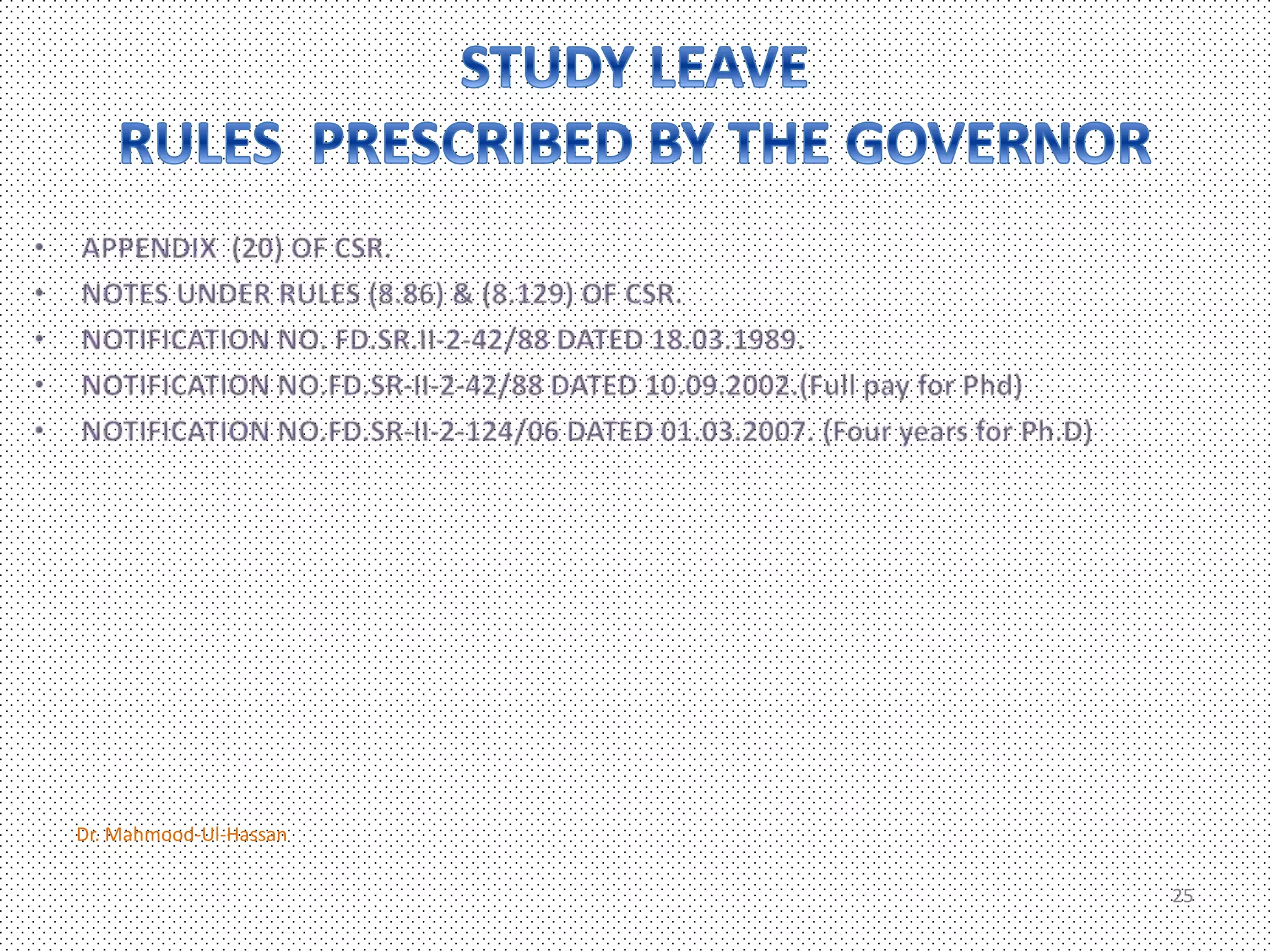 Revised leave rules1981 final | PPTX