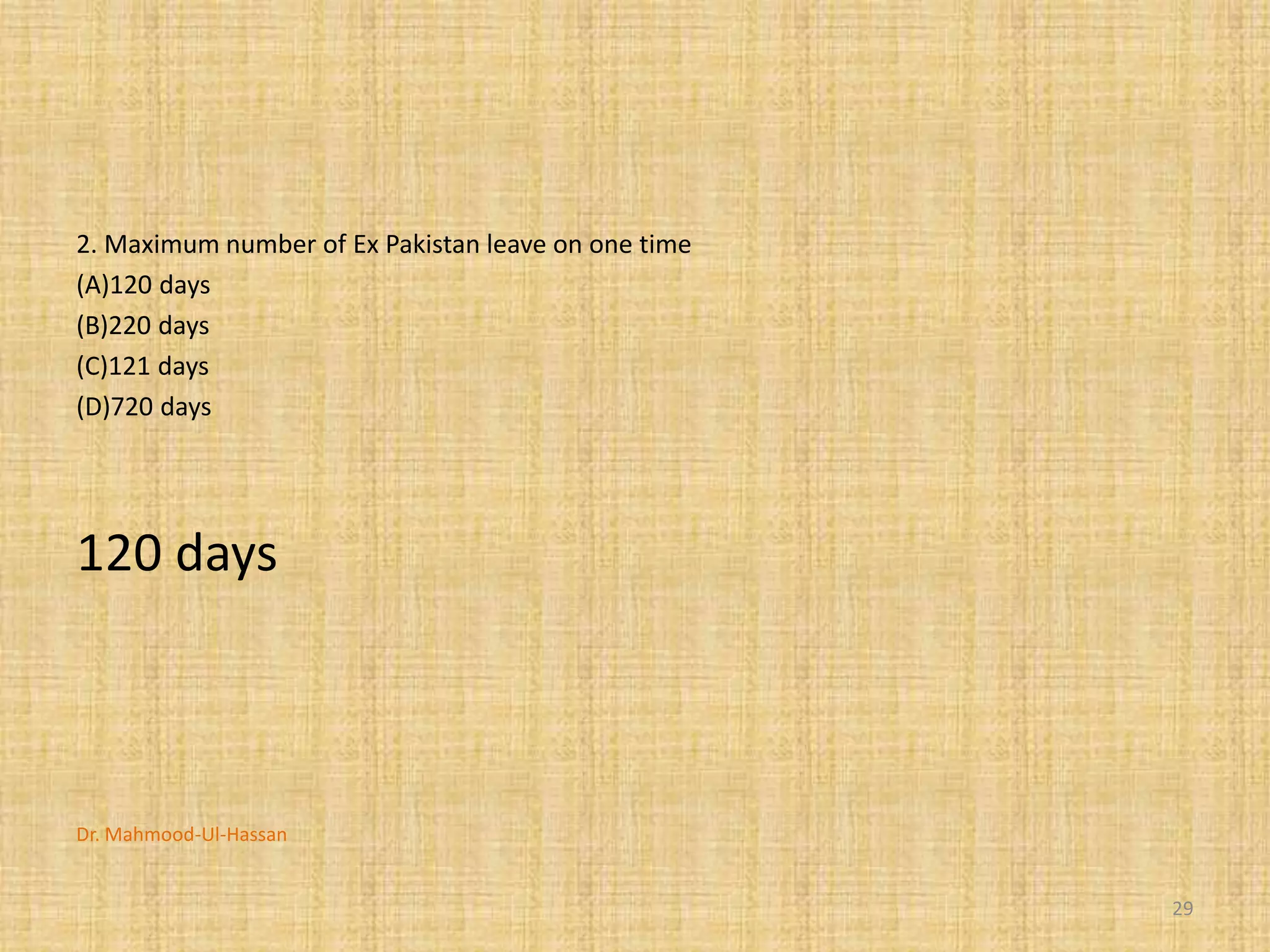 Revised leave rules1981 final | PPTX