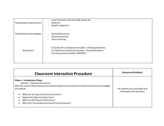 Revised lesson plan lincy commerce | DOCX