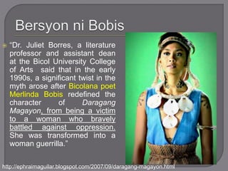 Literatura ng Pilipinas (Bikol) - Daragang Magayon at Scent of Apples | PPTX