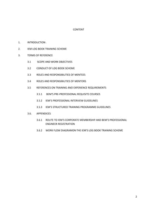 Revised IEM Log Book guidelines - Apr 2012 | PDF