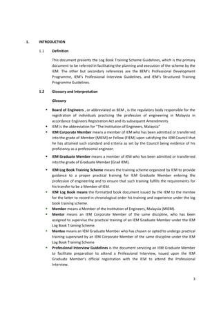 Revised IEM Log Book guidelines - Apr 2012 | PDF
