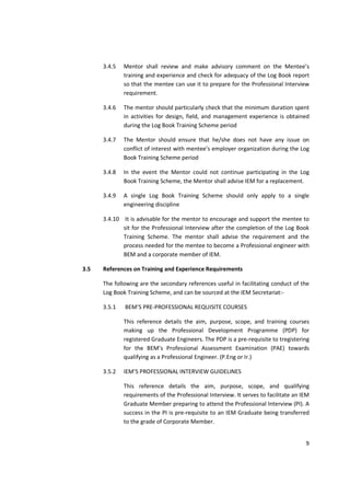 Revised IEM Log Book guidelines - Apr 2012 | PDF