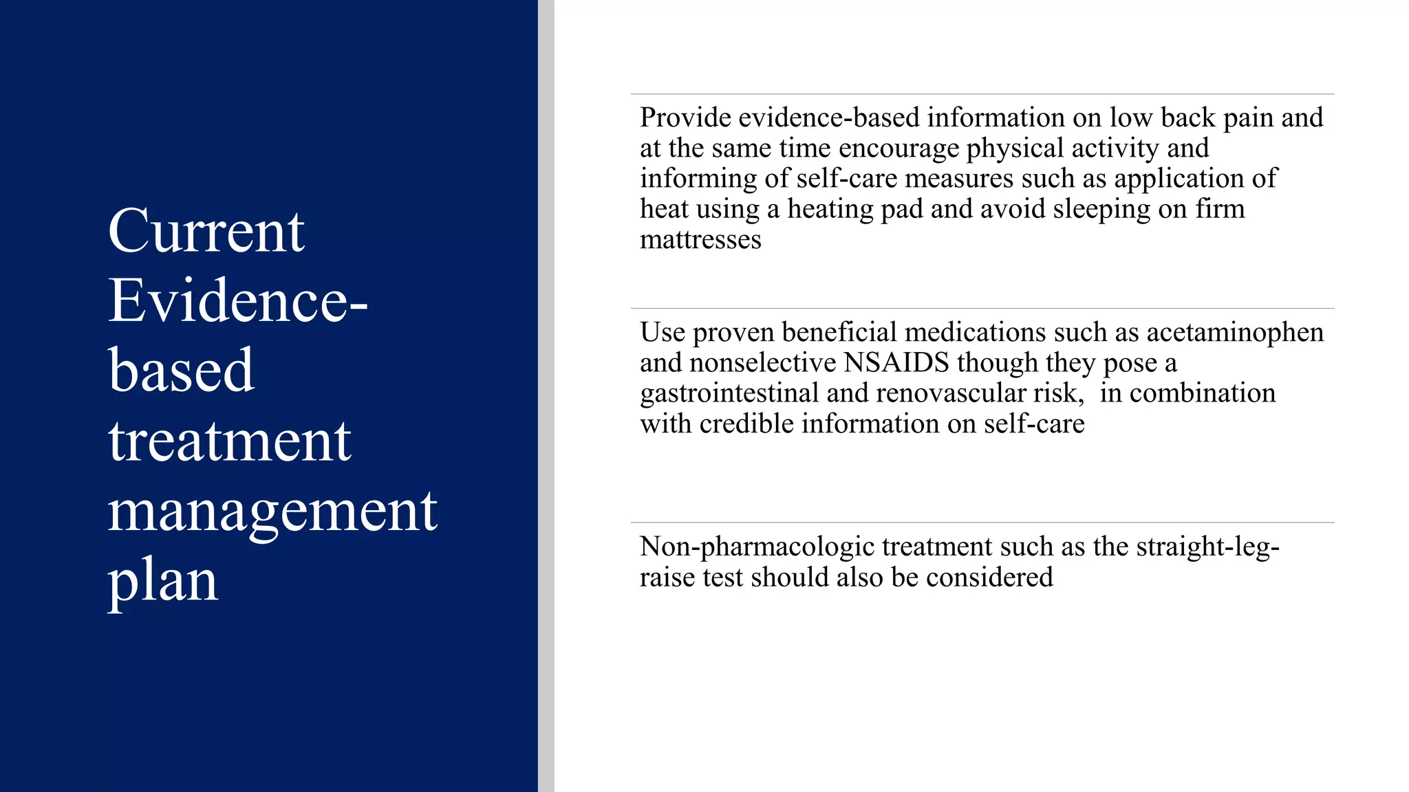 Differential Diagnosis of Lower Back Pain | PPTX