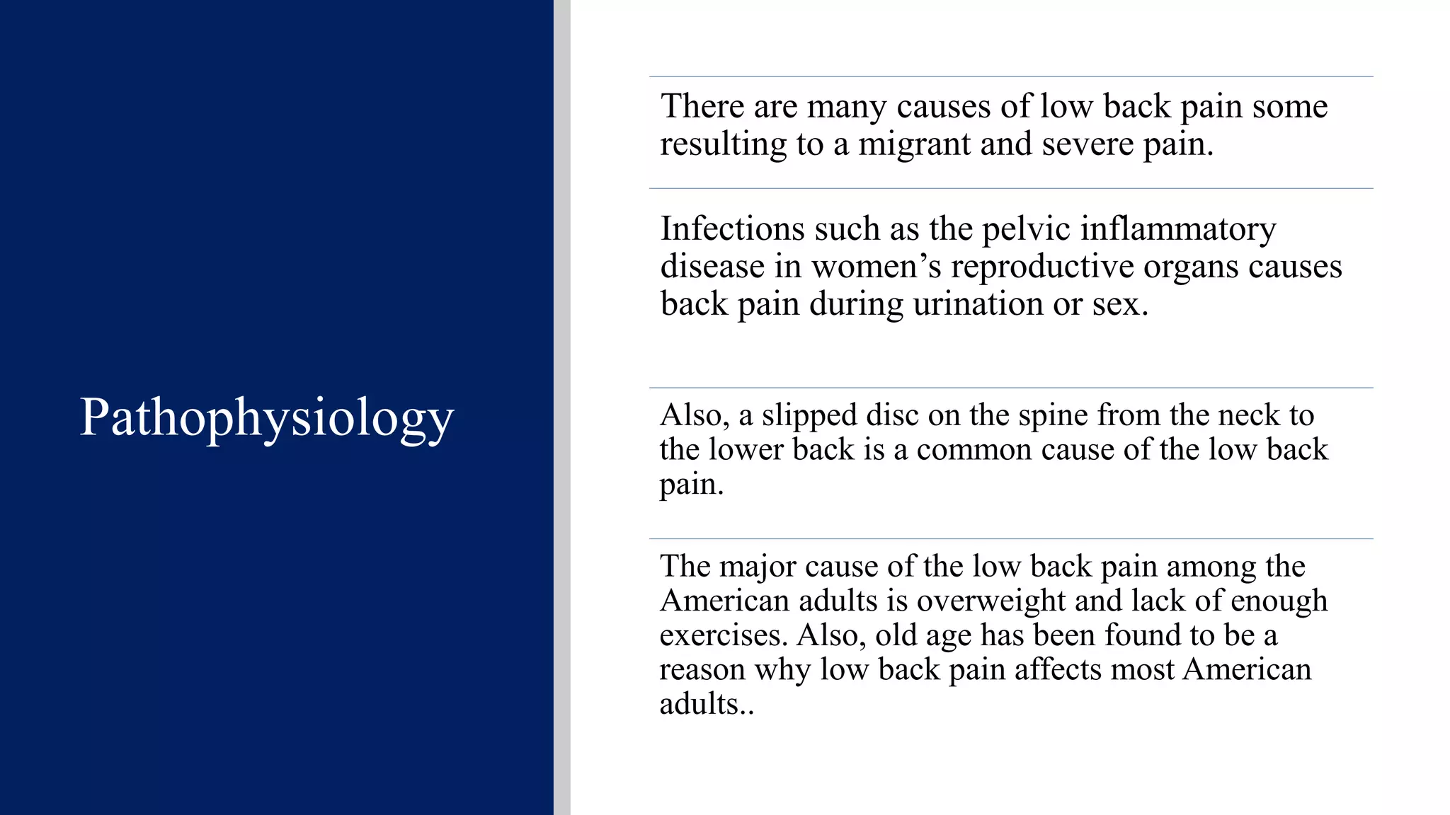 Differential Diagnosis of Lower Back Pain | PPTX