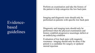 Differential Diagnosis of Lower Back Pain | PPTX