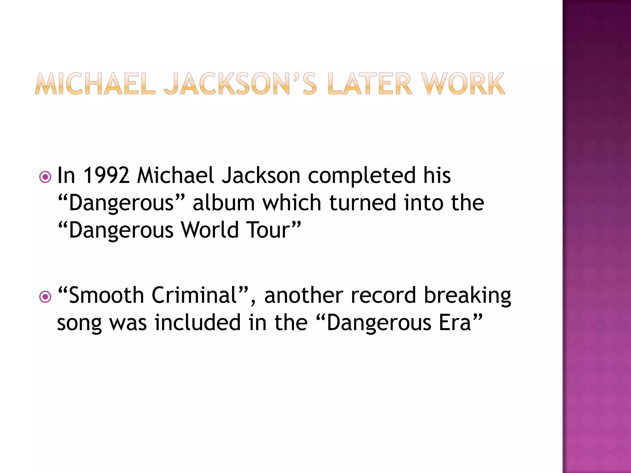 Revised michael jackson presentation | PPTX