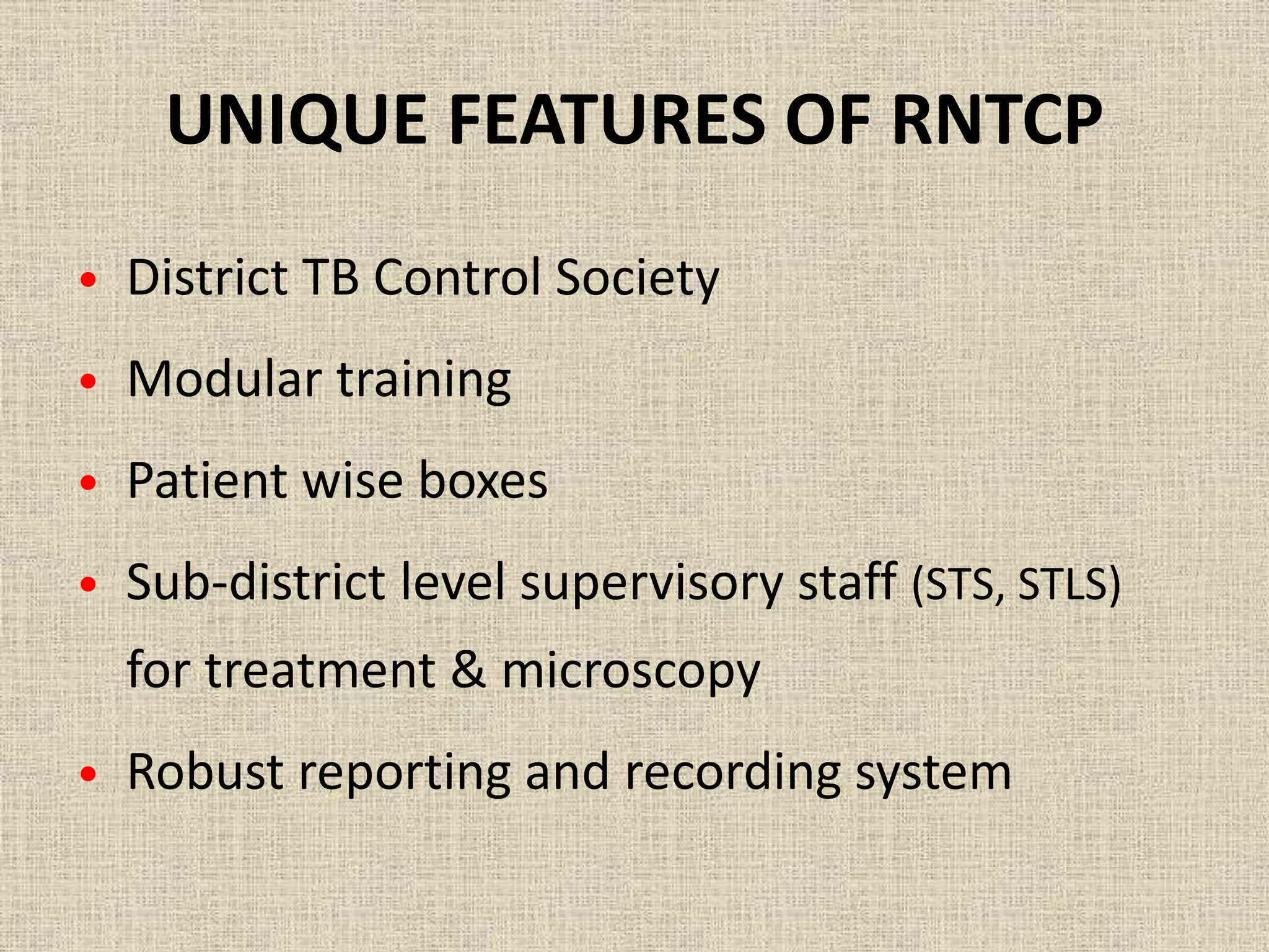 Revised national tuberculosis control programme | PPTX